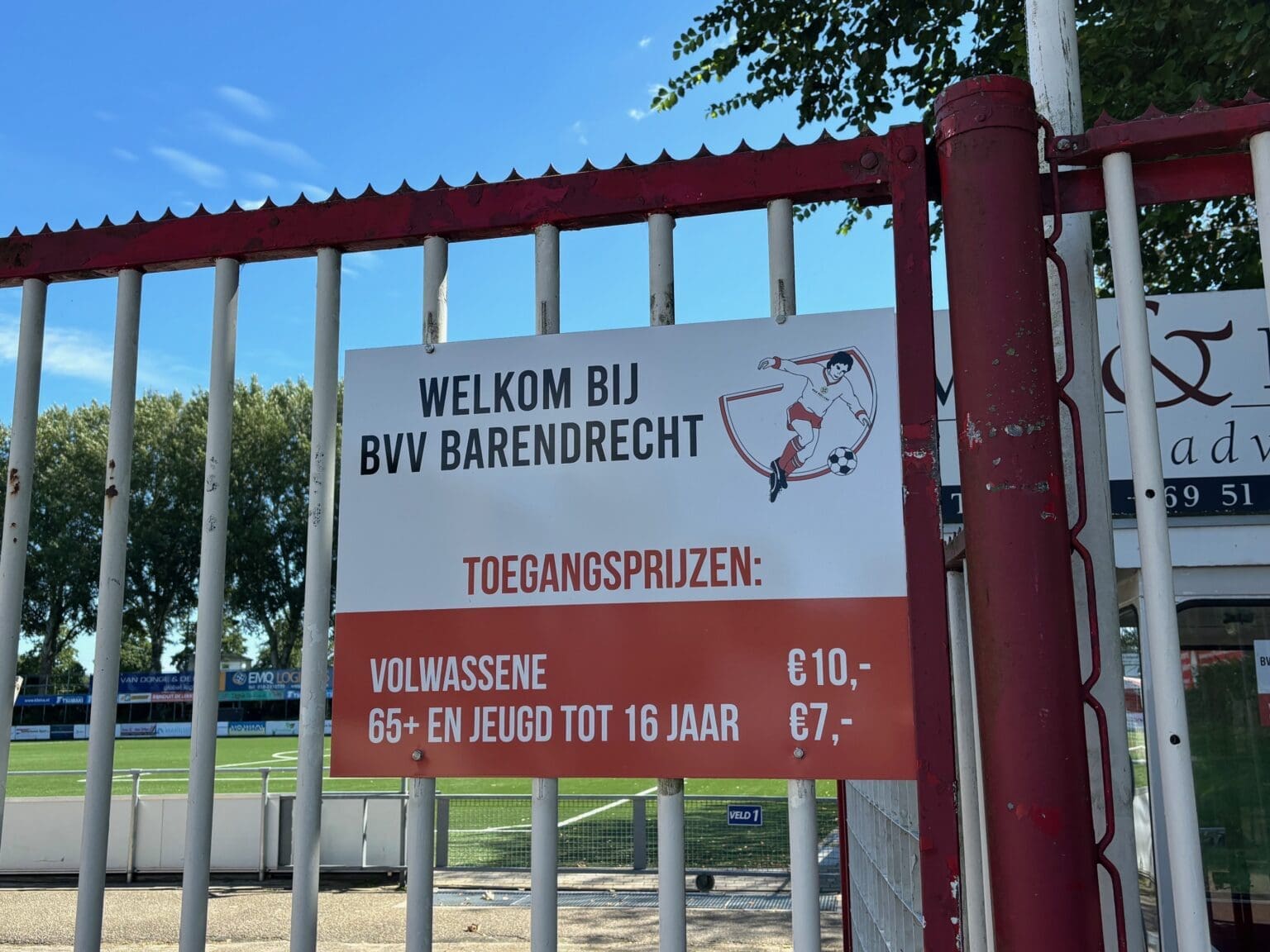 TOEGANGSPRIJZEN SEIZOEN 2025/2026 - ALLEEN NOG MAAR PINNEN AAN DE POORT | BVV Barendrecht